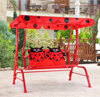 This Ladybug Toddler Swing Is The Perfect Outdoor Lounging Spot!