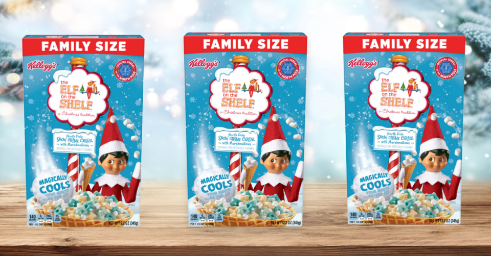 Kellogg's New Elf On The Shelf North Pole Snow Creme Cereal Cools Your ...