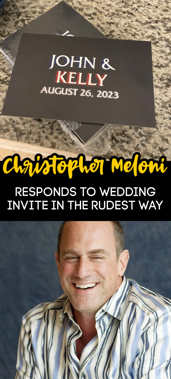 A Couple Invited Christopher Meloni To Their Wedding And He Responded ...